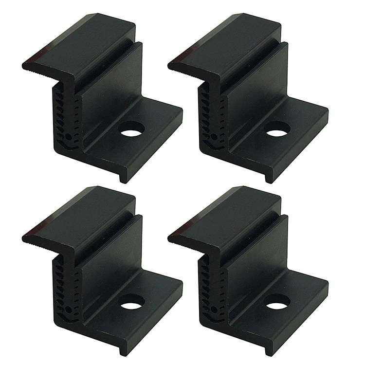 Black Color Solar Panel Fixing Adjust Solar End Clamp - Buy Solar End ...