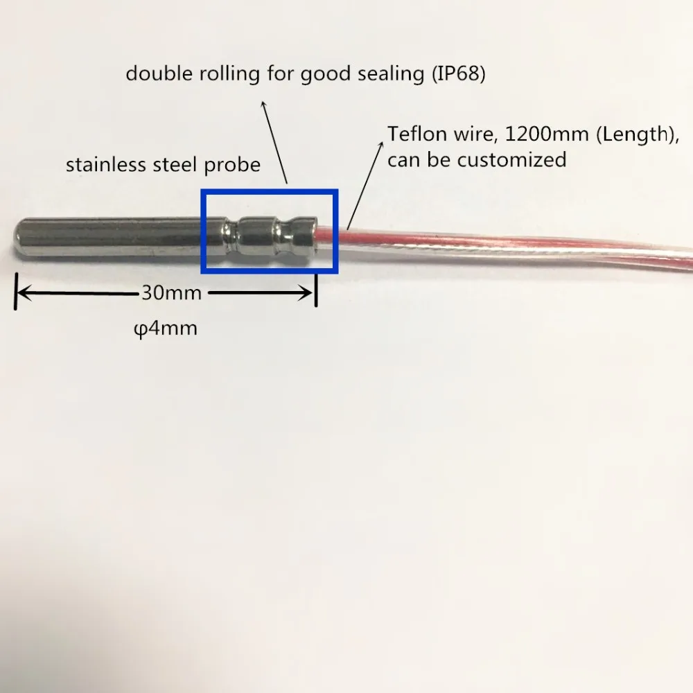 Ptc Pt100 Rtd Class A Positive Temperature Sensor For High Precision ...