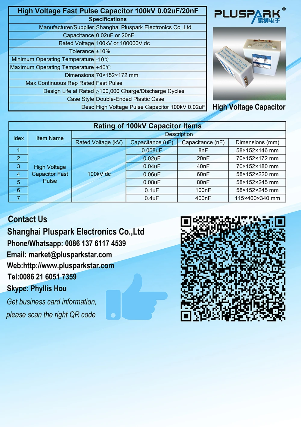 High Voltage Capacitor 100kV 0.02uF Double Ended| Alibaba.com