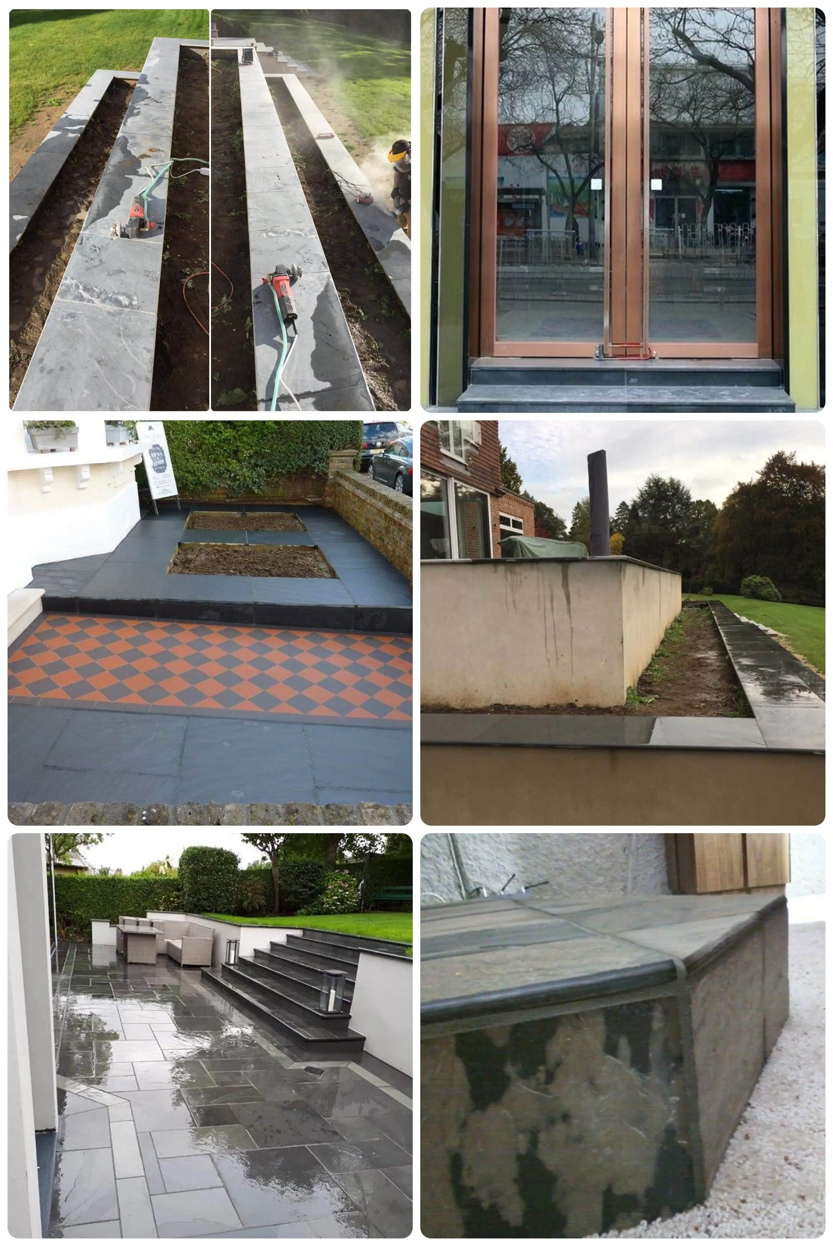 Shop Our Big Stock of Black Slate Stone Bullnose Edge Step