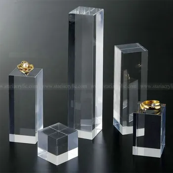 Polished Acrylic Solid Block Risers,Rectangle Plexiglass Solid Cube ...
