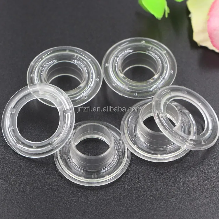 Black White Round Transparent Clear Plastic Grommets