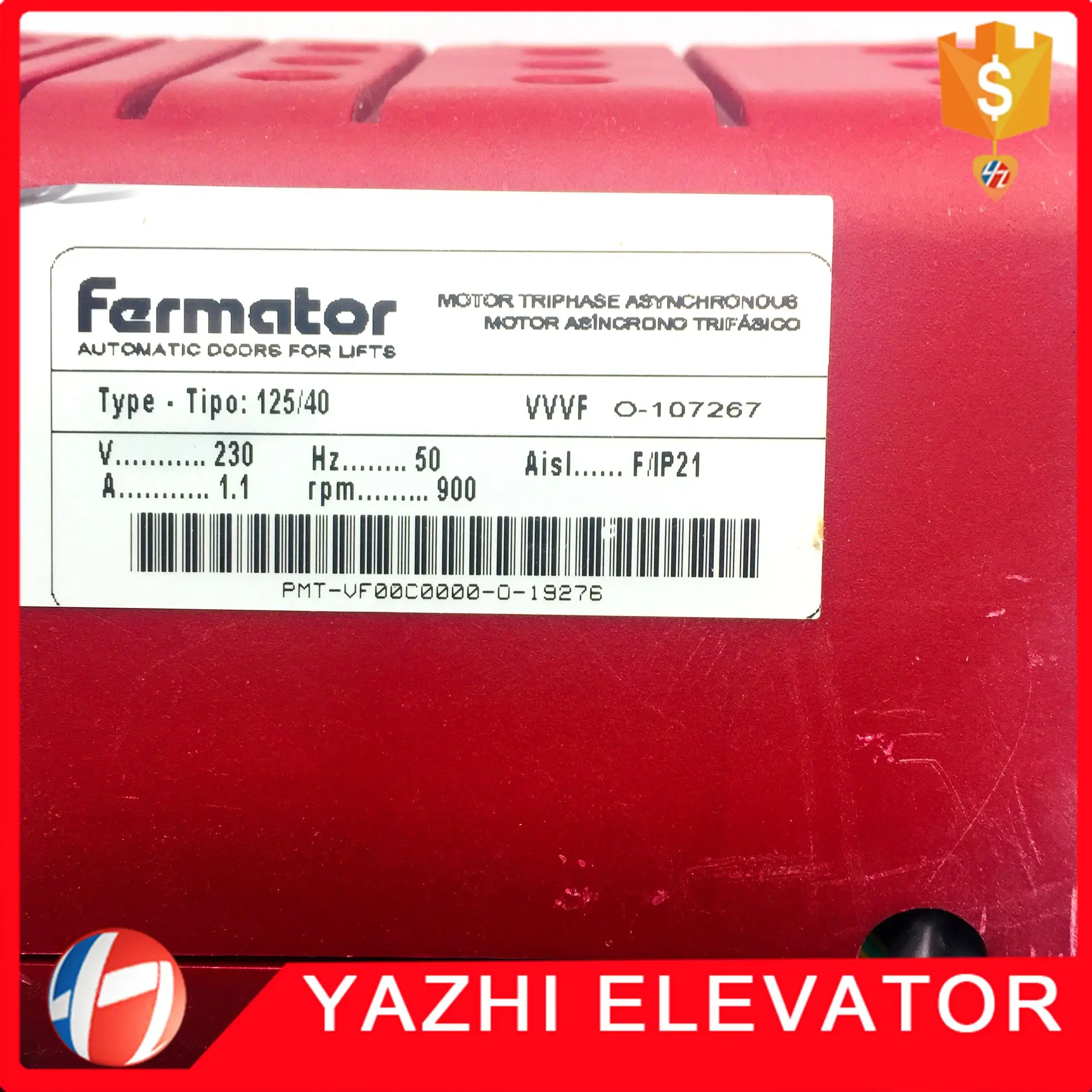 Fermator Lift Door Motor VVVF4+ - Elevator Parts & Service
