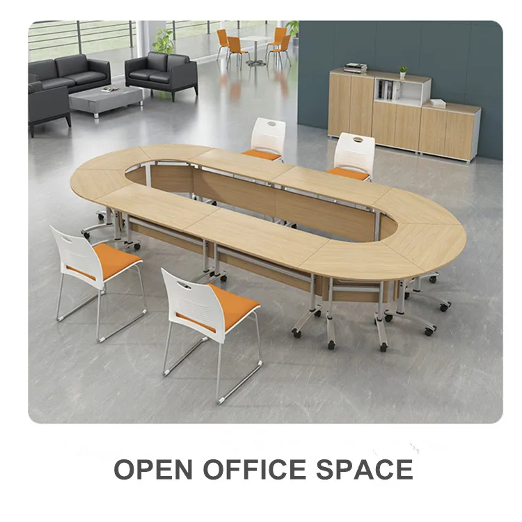 New Movable 6 Person Design Small Round Folding Conference Table