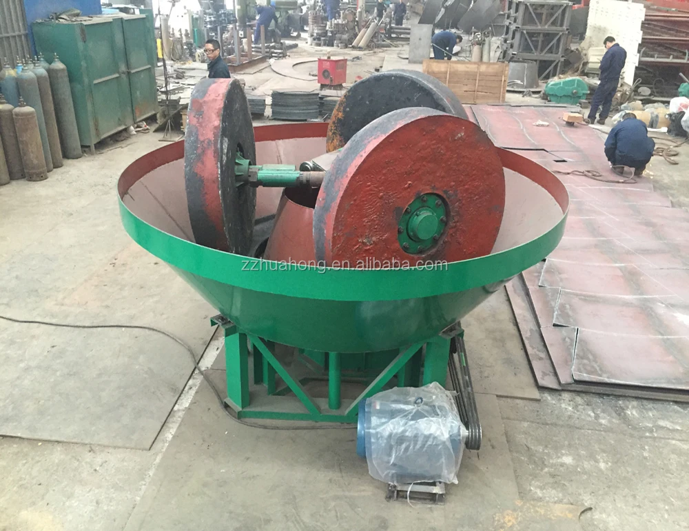 Three Rollers Gold Grinding Wet Pan Mill/three Wheels Gold Milling ...