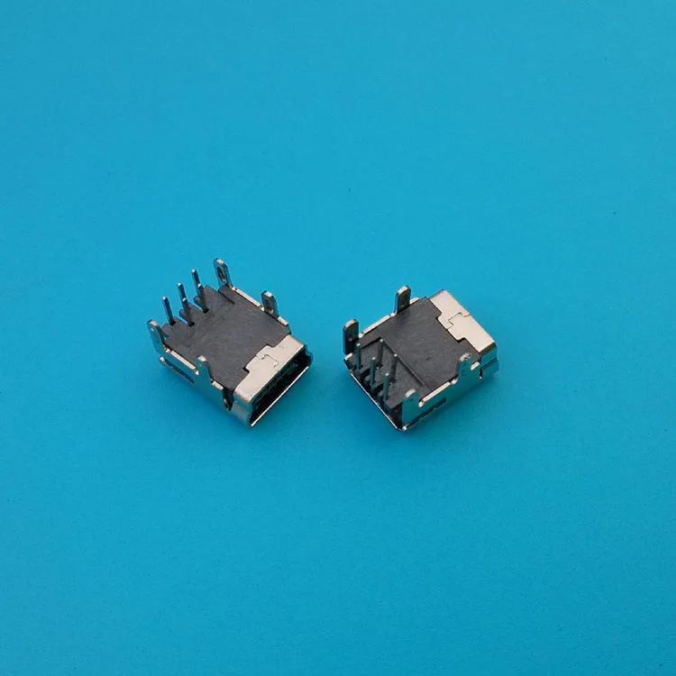 Mini Usb Connector Dip 90 Degrees 5p Hembra Solder Pbt Crimp Smd Type B ...
