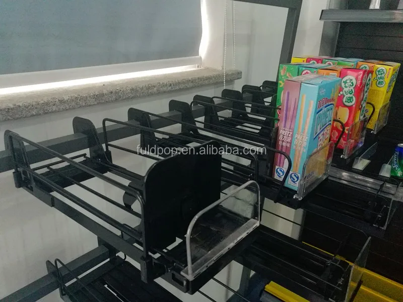 Width Adjustable Refill Spring Loaded Shelf Pusher System