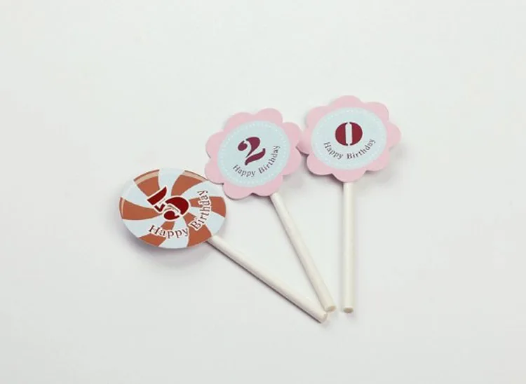 Decorative Number Birthday Cake Picks - Buy Birthday Cake Picks ...