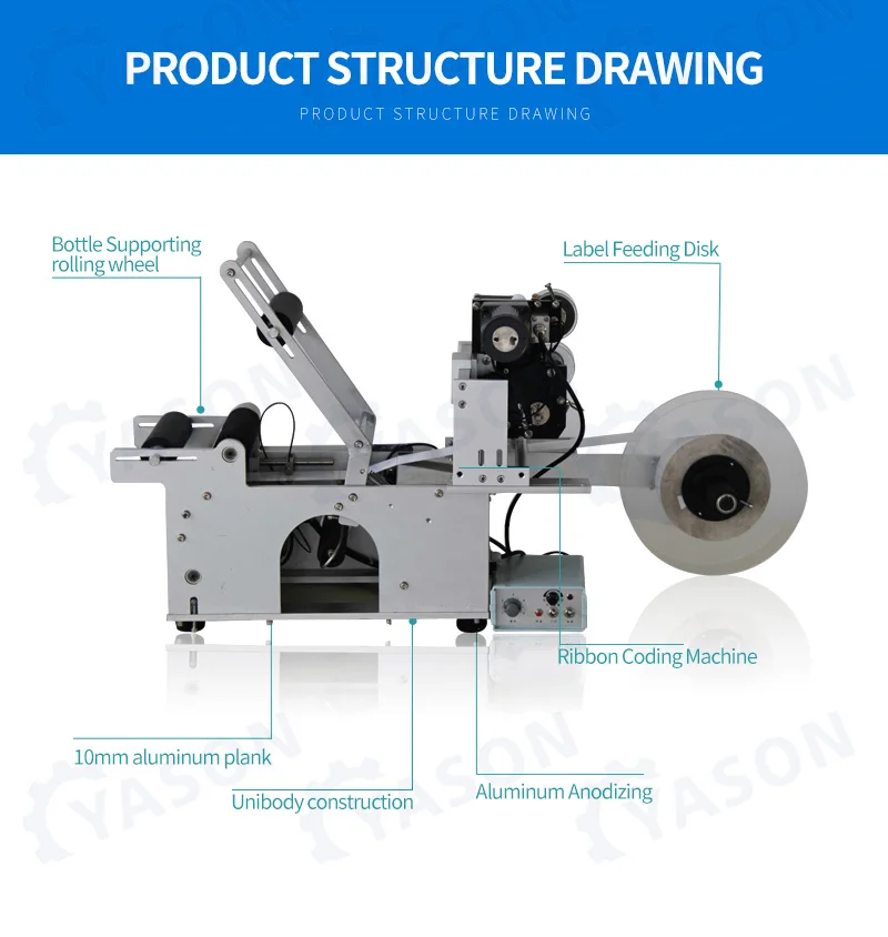 Semi Automatic Coding Label Pasting Machine Print Label Printing ...