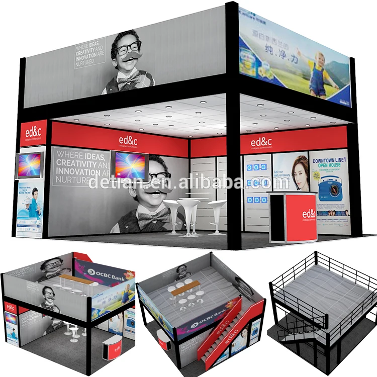 Aluminum Exhibition Stand System - Customizable Trade Show Booth