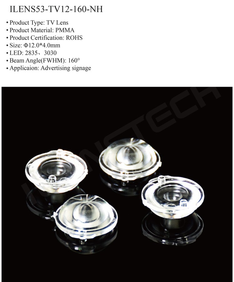 Hot Sale Acrylic Led Tv Backlight Optical Lens 12mm 2835 Smd Led Lens ...