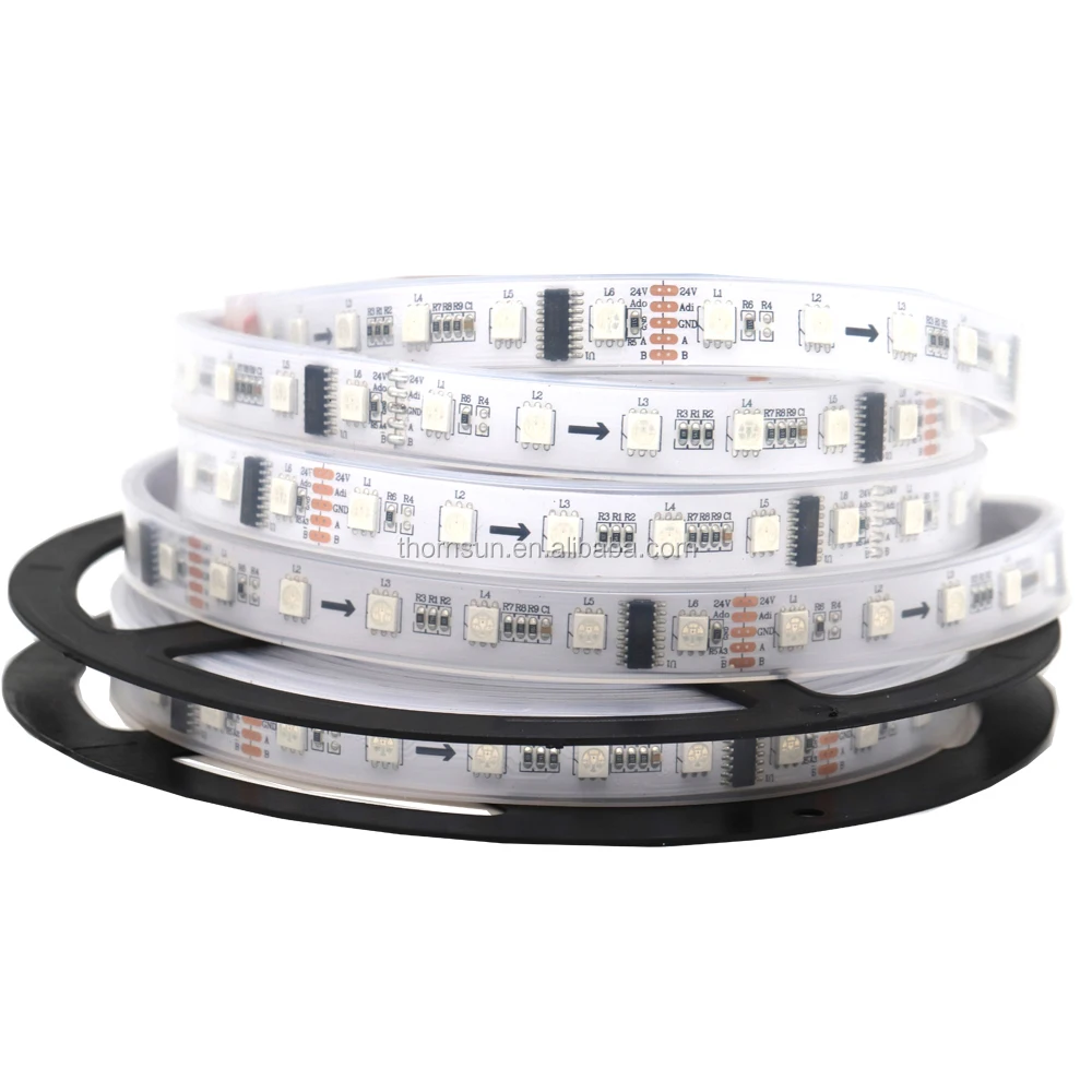 Drop Ship Addressable Dmx 512 24v Rgb Rgbw 10 Pixels/m Led Strip 60leds ...