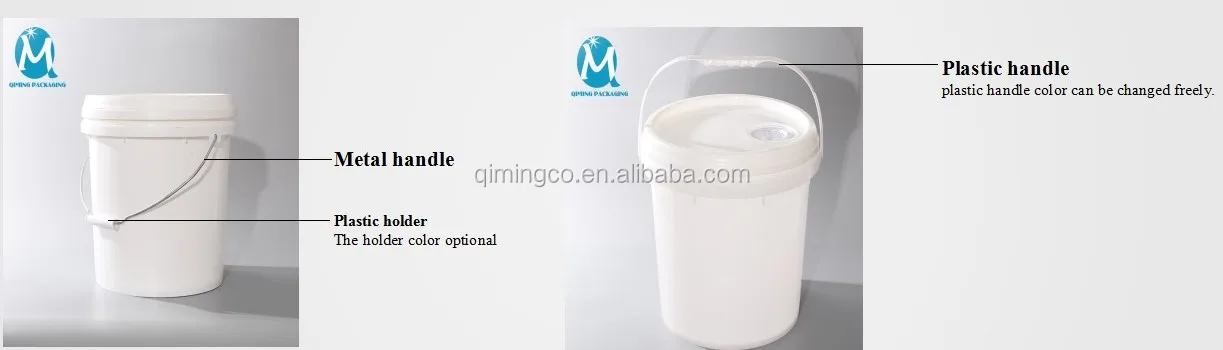 Customized 5 Gallon Plastic Buckets with Metal Handles for Paint ...