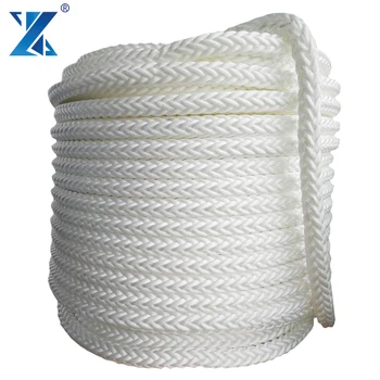80 Mm 12 Strand Polyamide Pa / Nylon Rope Marine Braided Rope Anchor ...