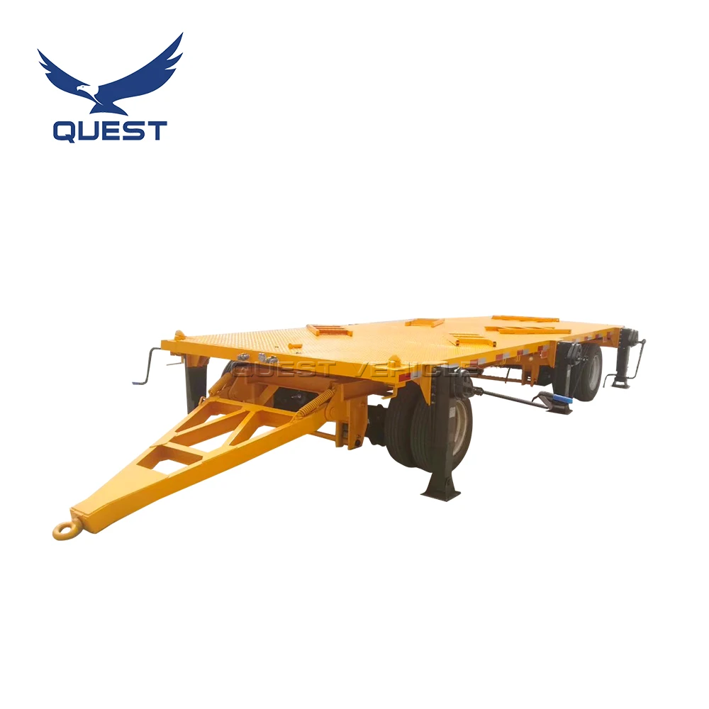 20ft 30tons Turntable Trailer Drawbar Flatbed Container for Sale Madagascar