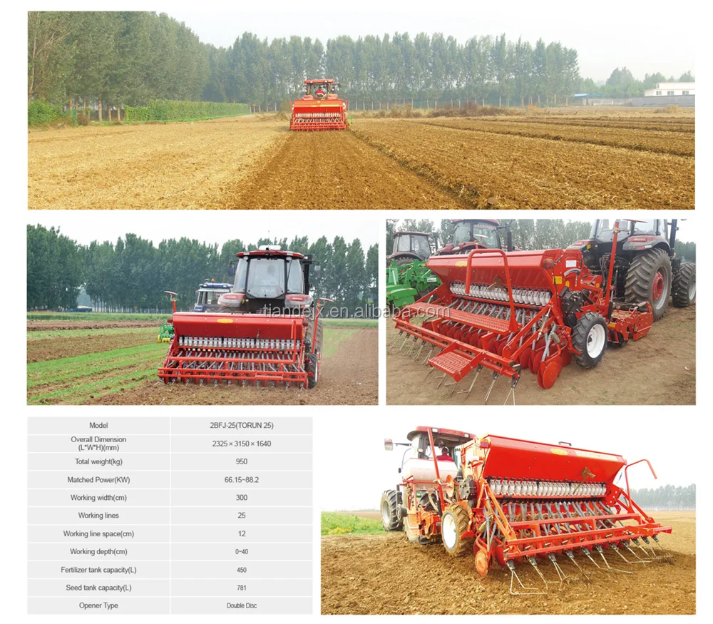 Tractor Mounted Pto Multifunctional Precision Wheat Drill Seeders - Buy ...