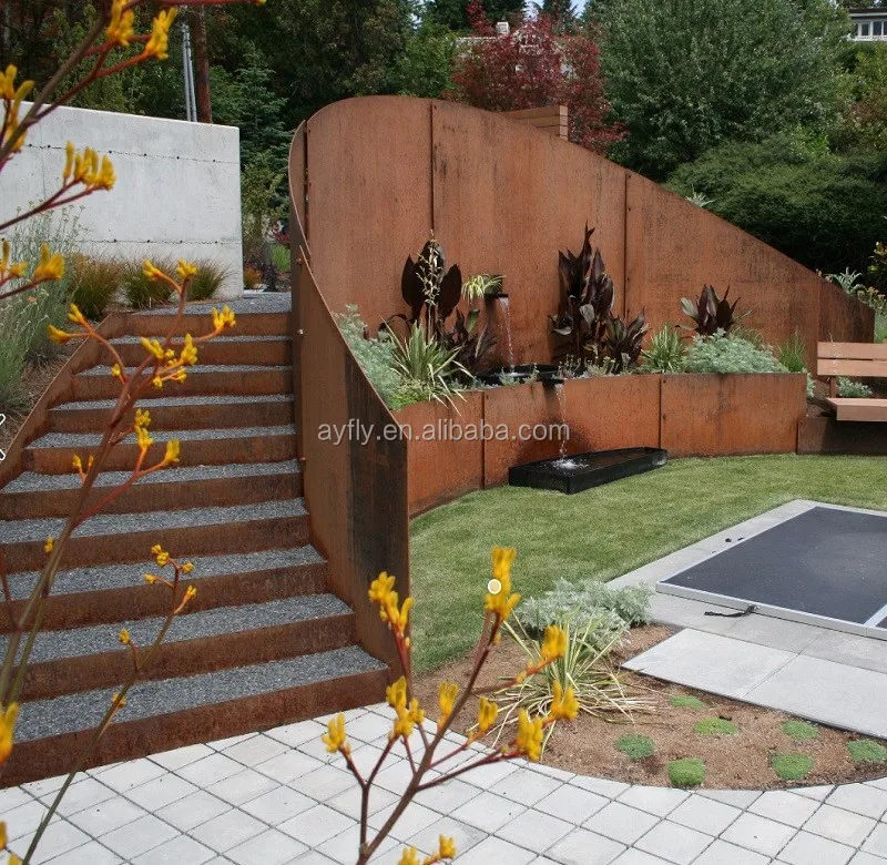 Custom Made Corten Steel Landscape Retaining Wall/edging/border Design ...