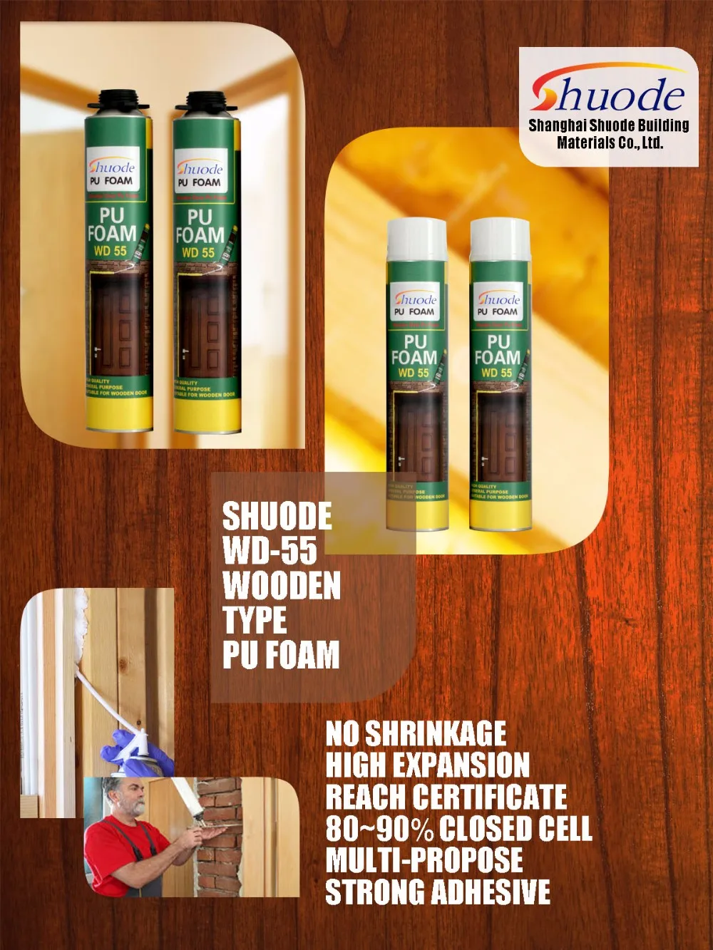 Fixing Window Frames Wooden Door Filler Insulation Pu Foam Sealant ...