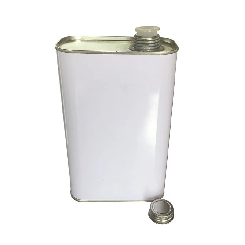 1l Screw Top Square Metal Tin Can With Metal Cap For Paint Or Chemical ...