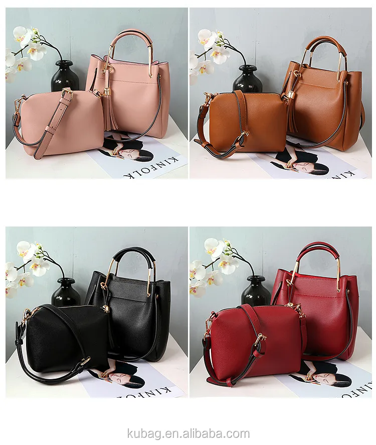 Wholesale 2 In 1 Handbags Best Quality Pu Leather Fashion Classic Lady ...
