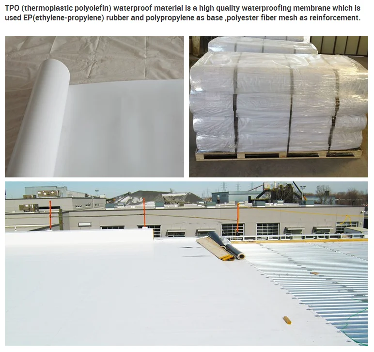 High Quality Thermoplastic Polyolefin Self Adhesive Tpo Waterproof Membrane For Pitched Roof ...
