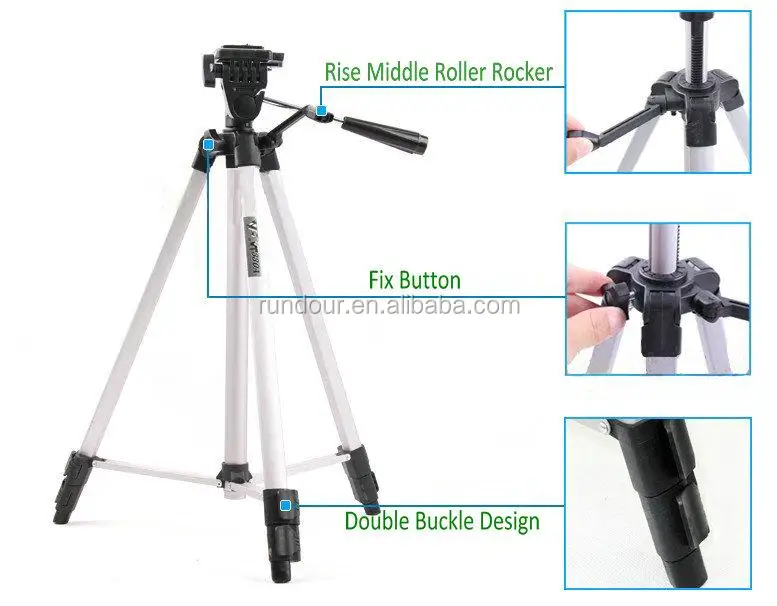 Weifeng Wt-330a Professional Tripod Stand Universal 135cm Camera Tripod ...