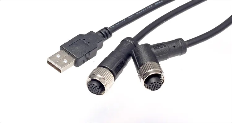 Waterproof Circular M12 17pin To Usb Cable Connector - Buy M12 17pin ...