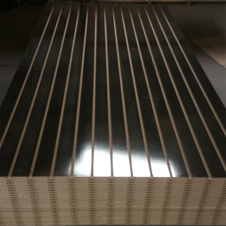 Slotted Decorative Wall Panel / Melamine Slot Mdf Board / Pvc Grooved ...