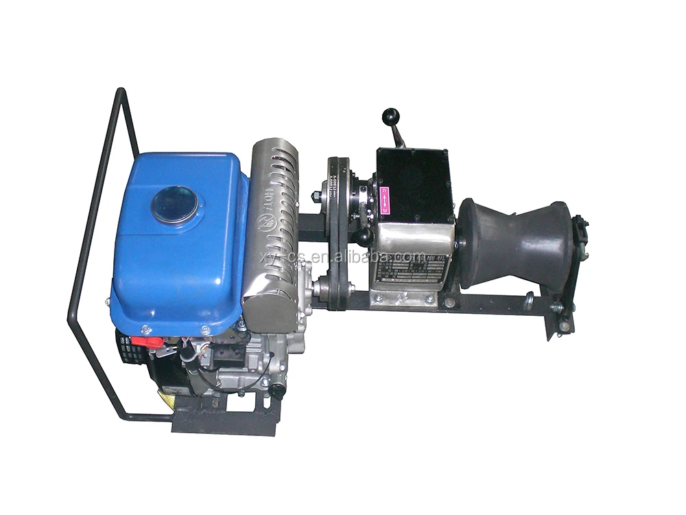 1 Ton Small Cable Pulling Winch Machine With Gasoline Engine - Buy ...