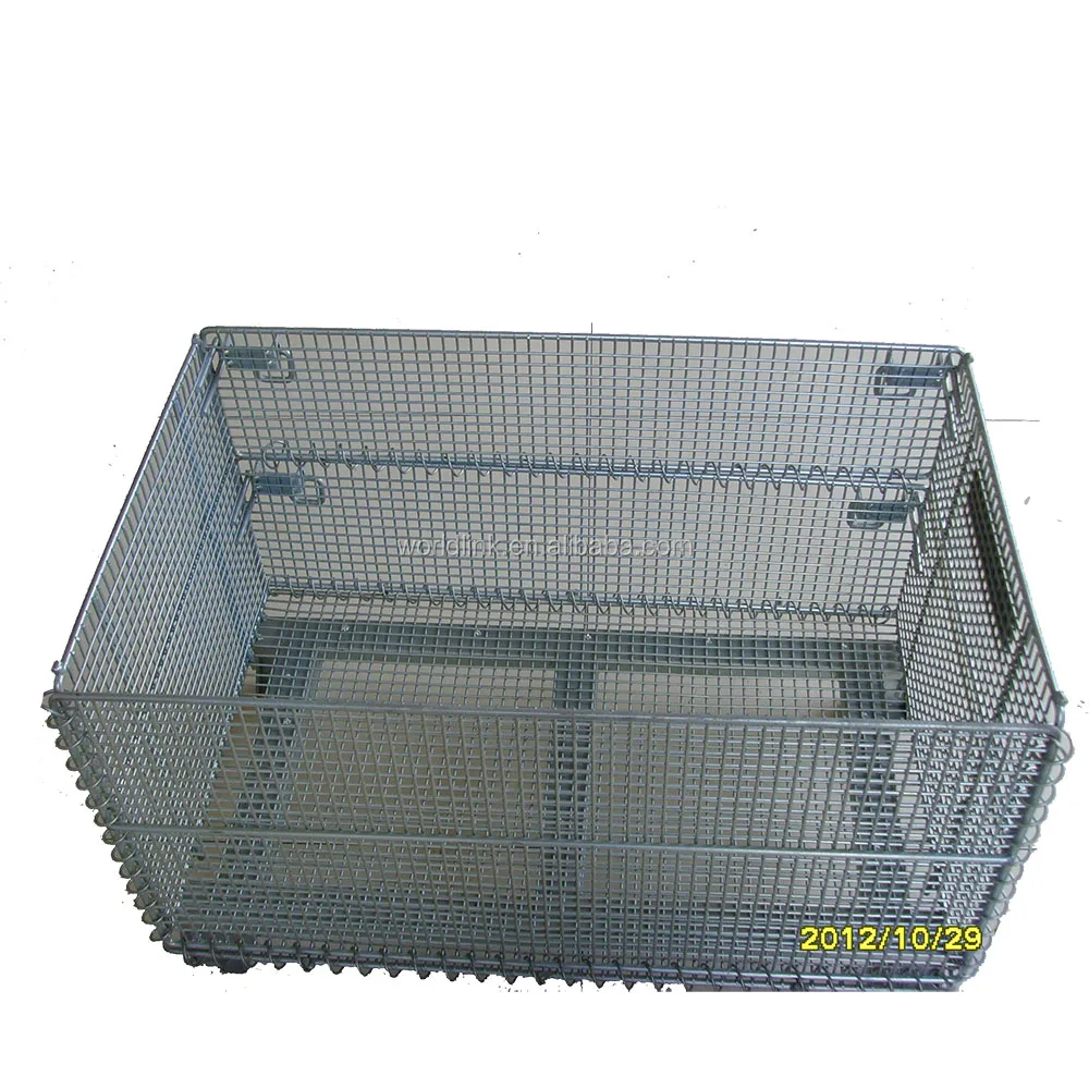 Durable Collapsibale Stackable Mesh Pallet Steel Wire Boxes - Buy ...
