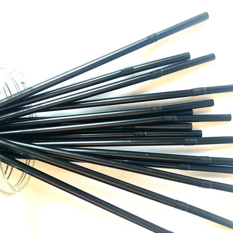 100pcs/lot Mini Black Cocktail Straws Plastic Drinking Straw DIY Party ...