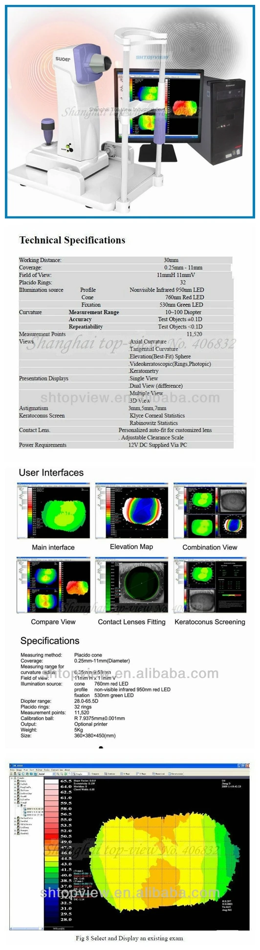 Sw-6000 Topografo Corneal China Corneal Eye Shield Machine Of Equipment ...