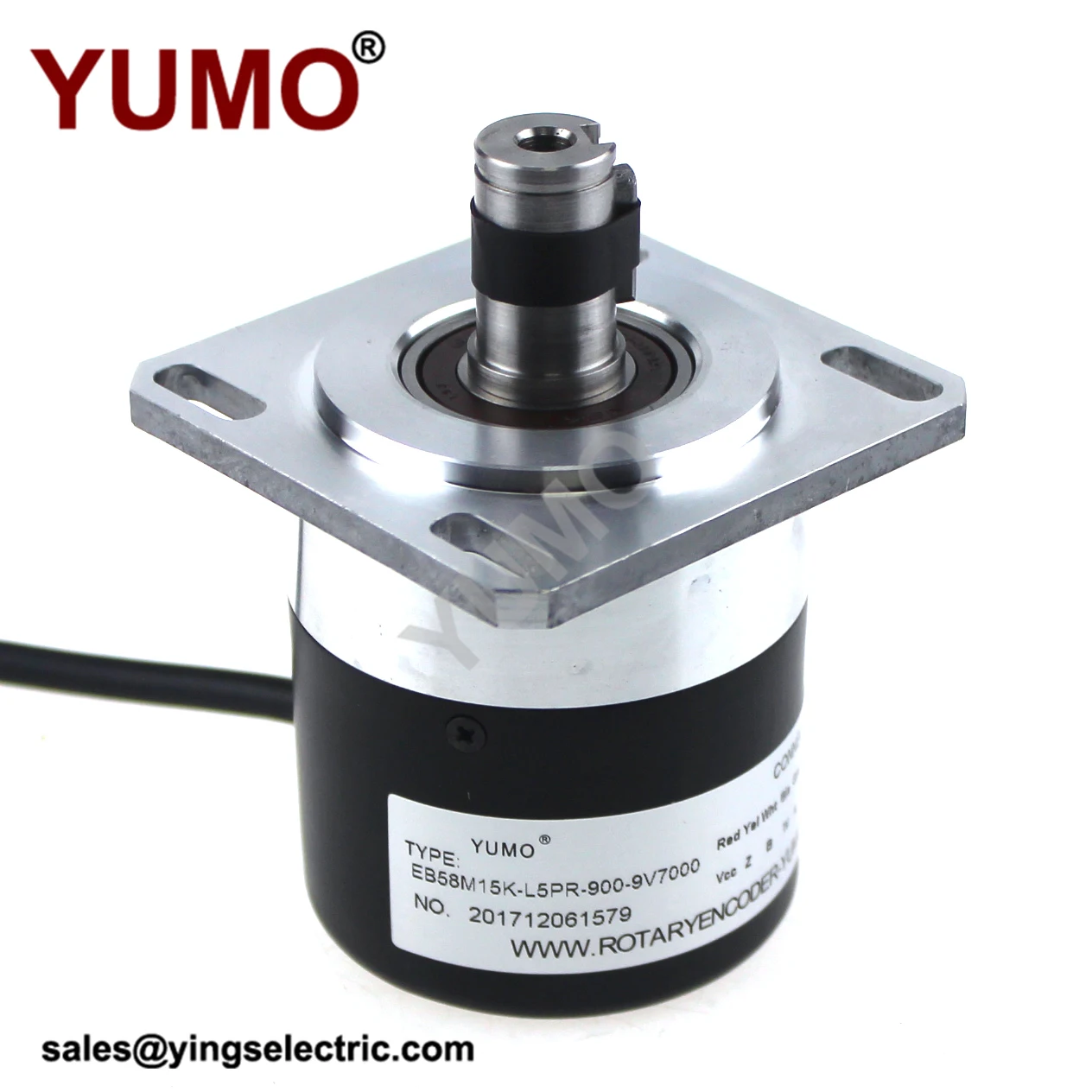 Yumo 인코더 Eb58m15k-l5pr-900-9v7000 58mm 15mm 900ppr 5v Dc 샤프트 증분 로터리 인코더 ...