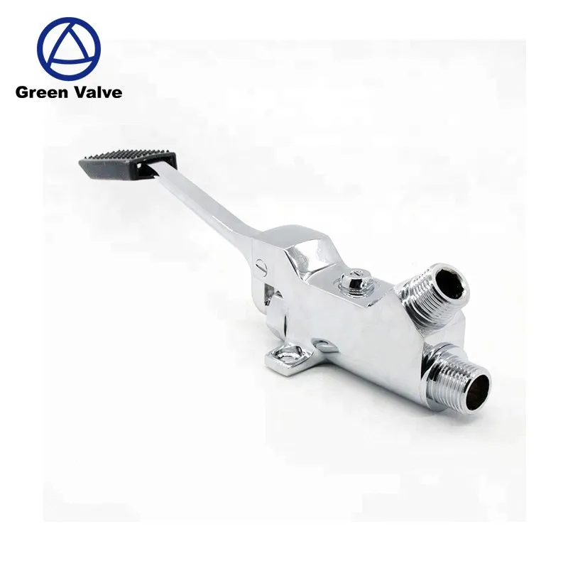Green Valves Foot Pedal Control Brass Wc Toilet Flush