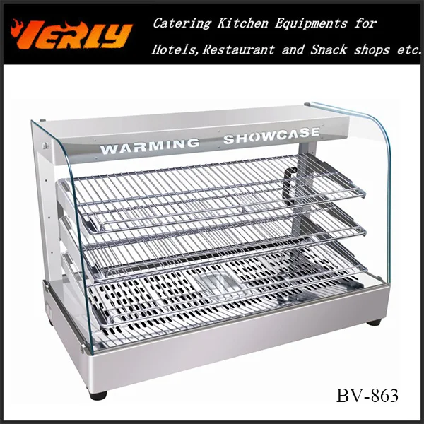 Stainless Steel Food Warmer Display Showcase With Glass Restaurant Food ...