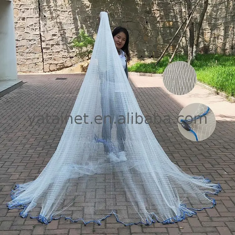 10ft Drawstring Multifilament Drawstring Polyester Fishing Cast Net ...