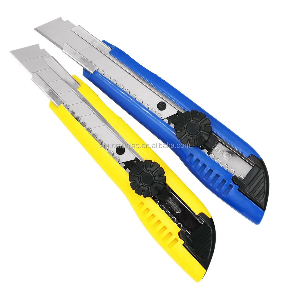 Industry Retractable Wallpaper Utility Knife Box Cutter Blade 18 Mm ...