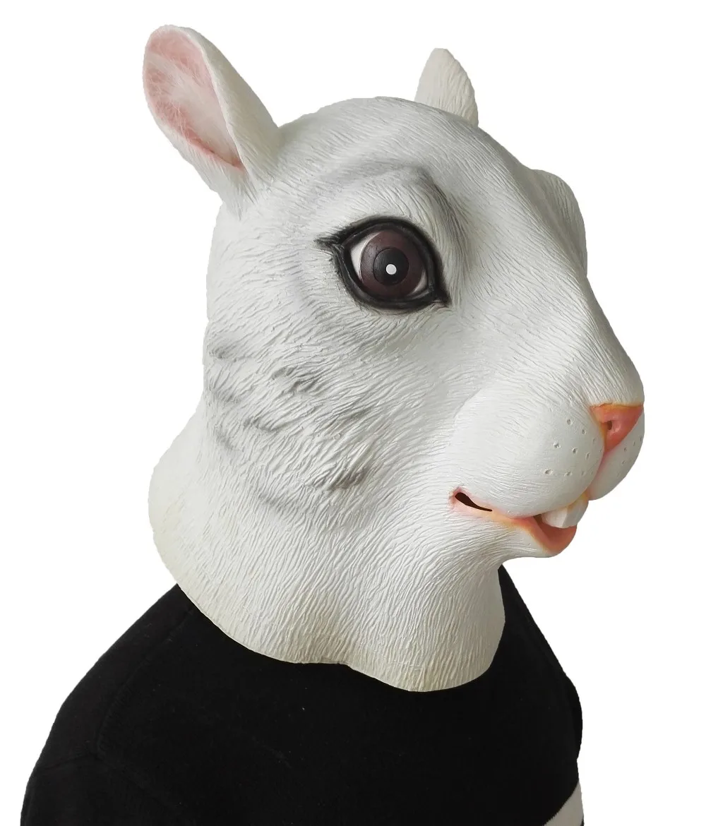 Halloween Masquerade Costume Lovely Animal Mask Realistic Latex ...