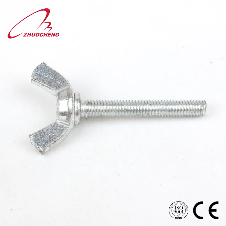 Carbon Steel M6 Wing Nuts Bolt Screw With Zinc Plated - Buy M6 Wing ...