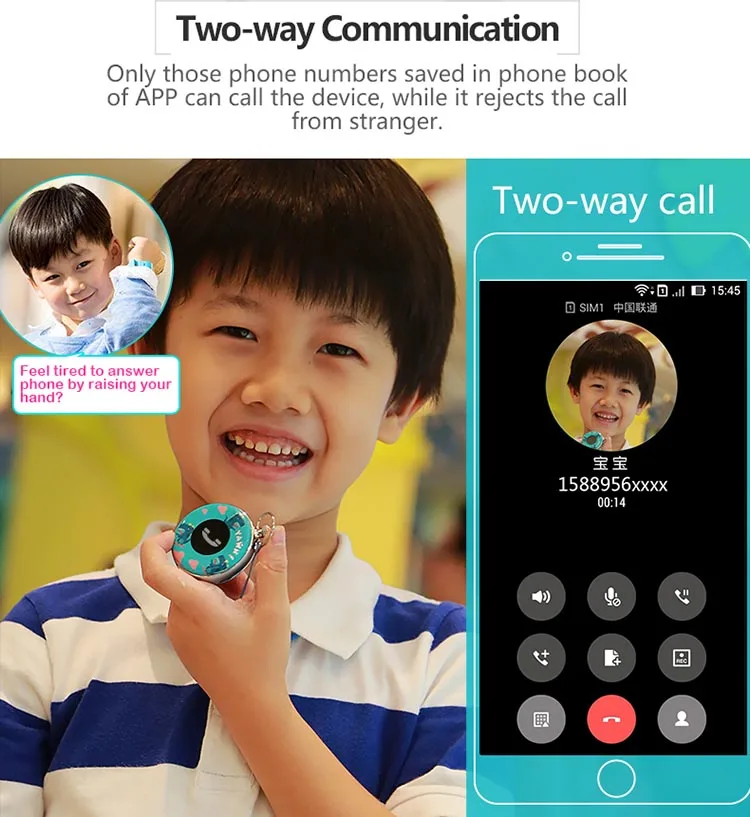 Sentar Smart Mini Gps Tracker Round Type Tracking Device Clock Tracker ...