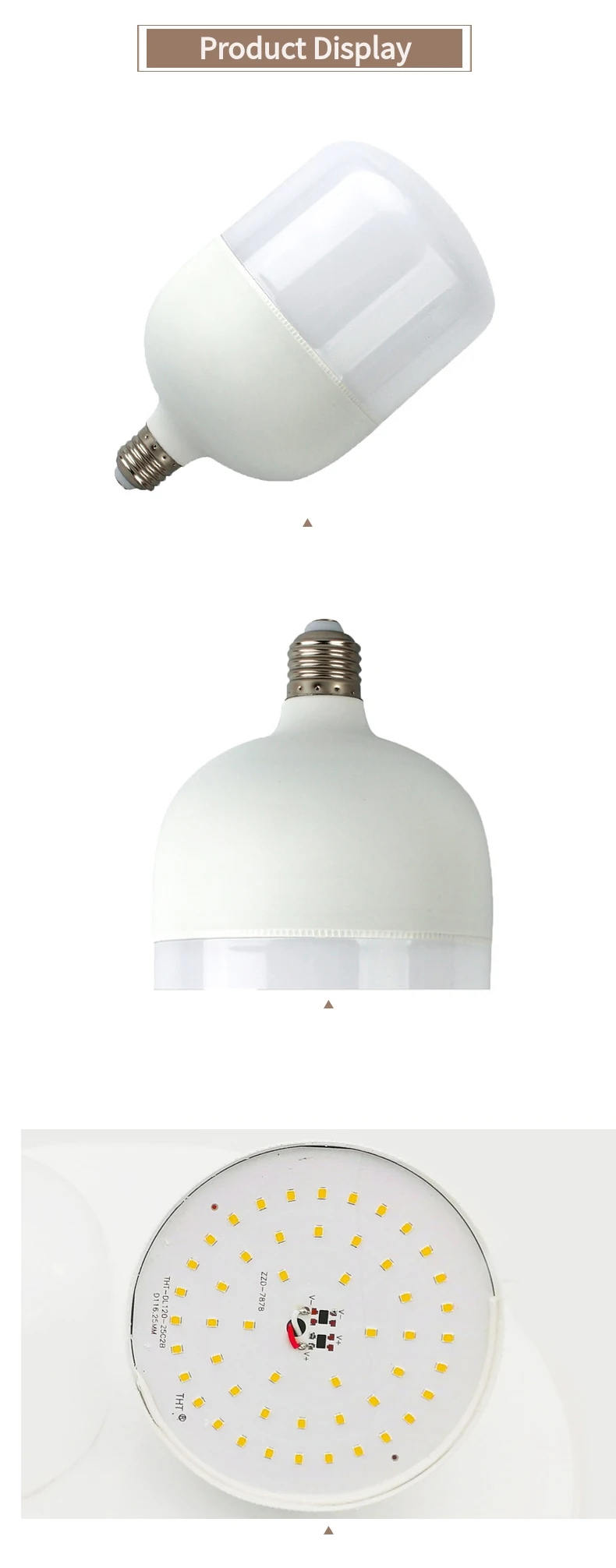 38W LED T Shaped Bulbs - High Quality E27 Warm White Light