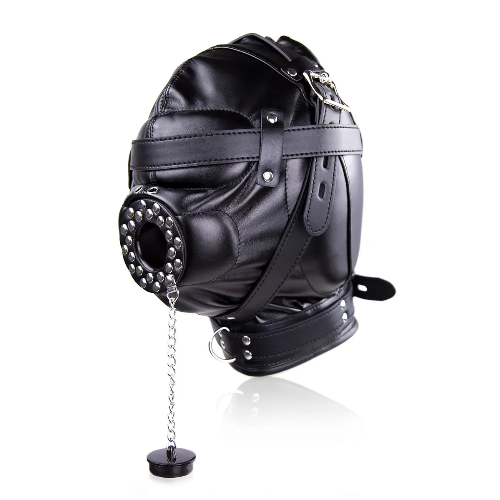 Open Mouth Locking Slave Hood Head Harness Gag,Bdsm Bondage,Sex Toys ...