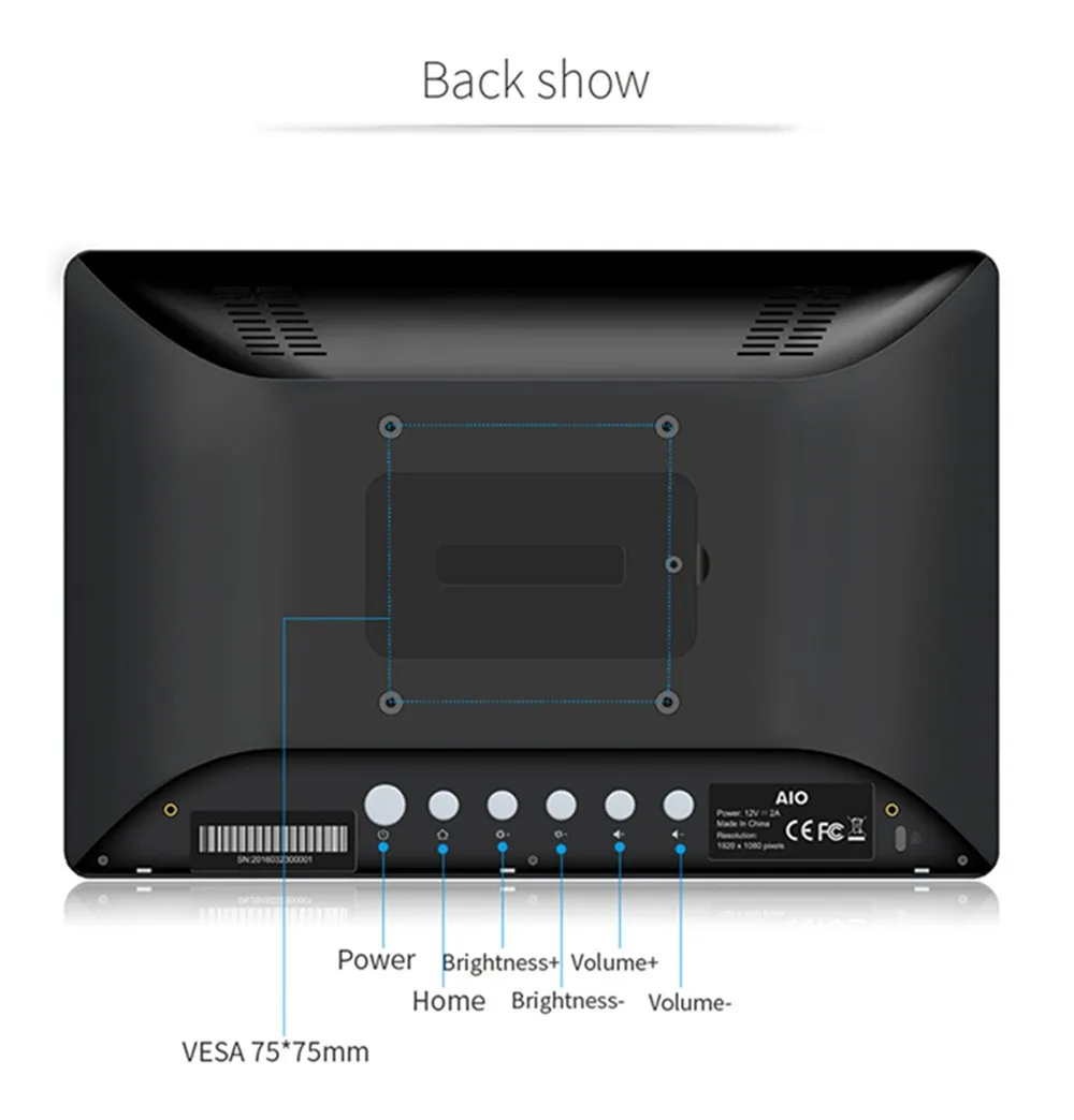 Vesa Mount 10 Inch Tablet PC - 10.1" POE Android Tablet