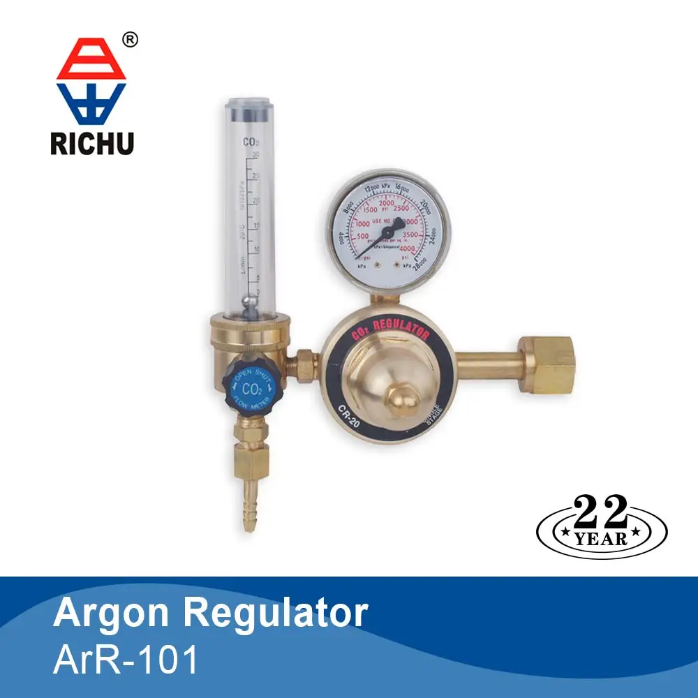 American Type Argon Regulator With Flow Meter - Buy Gas Regulator With ...