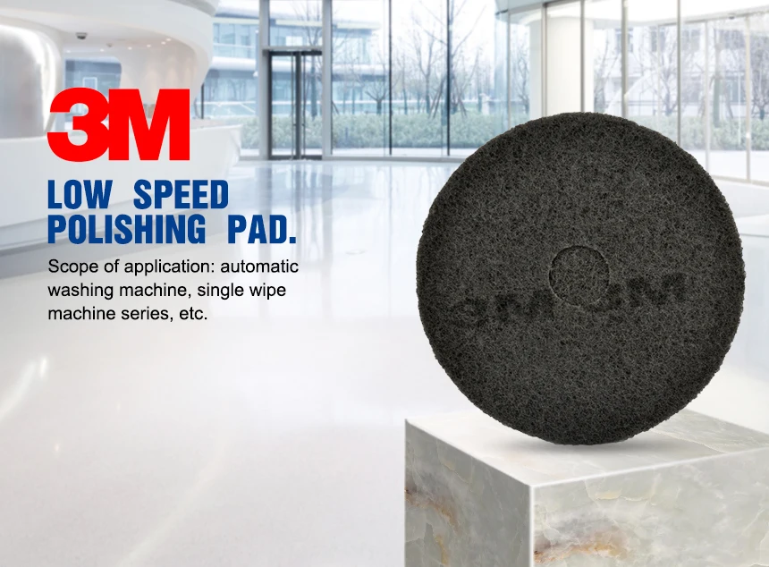 3M Bantalan Penggosok Lantai Hitam Kecepatan Tinggi, Bantalan Penggosok ...
