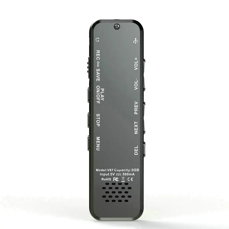 V87 Digital Voice Recorder - Long Battery Life & MP3 Player