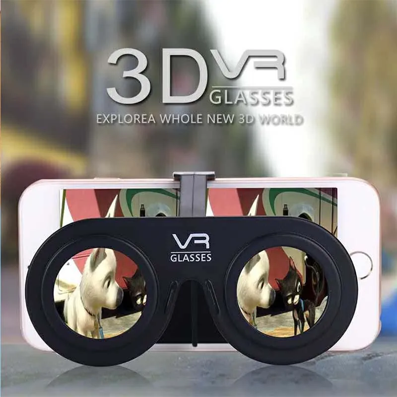 Mini Plastic Foldable Vr Glasses / 3d Virtual Reality Glasses For 3.5-6 ...