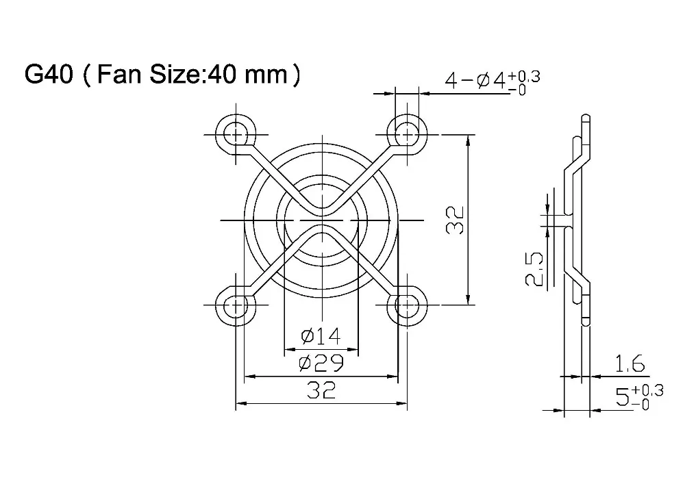 G40 Metal Fan Guard Fan Covers For 40mm Fan - Buy Metal Fan Guard,Fan ...
