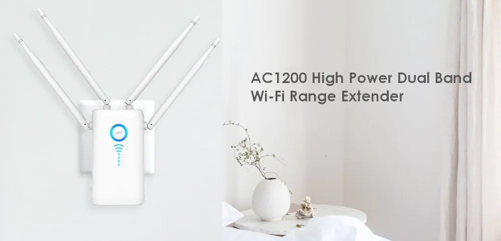 802.11AC High Power AC1200 Dual Band Wi-Fi AP Repeater WiFi extender CE ...