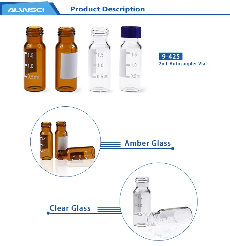 Hplc Tabung Usp Tipe I 1.5ml,Botol Kaca Dengan Menulis Di Patch - Buy 1 ...